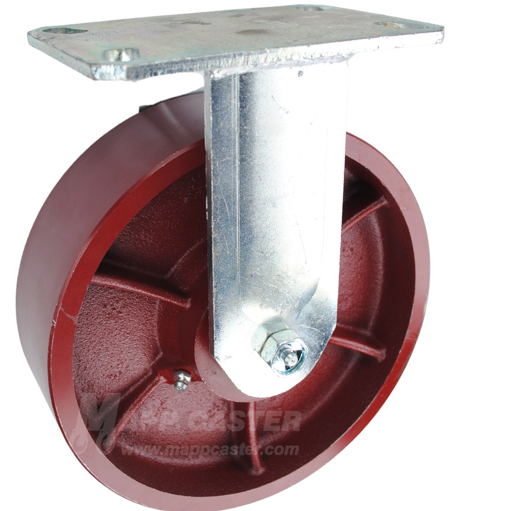 8" x 2-1/2" Ductile Steel Rigid Caster - 2,000 lbs Capacity | Steel ...