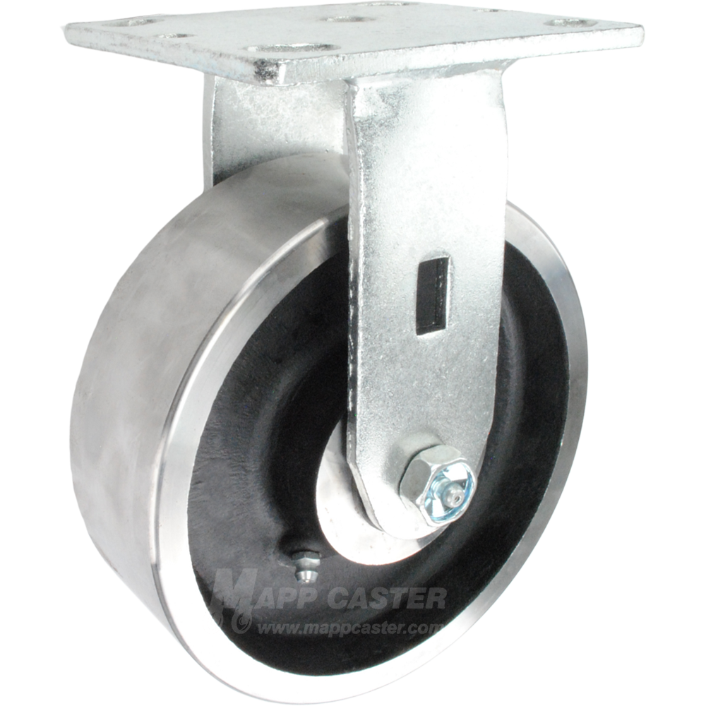 6" x 2" Forged Steel Wheel Kingpinless Rigid Caster – Steel Caster Store